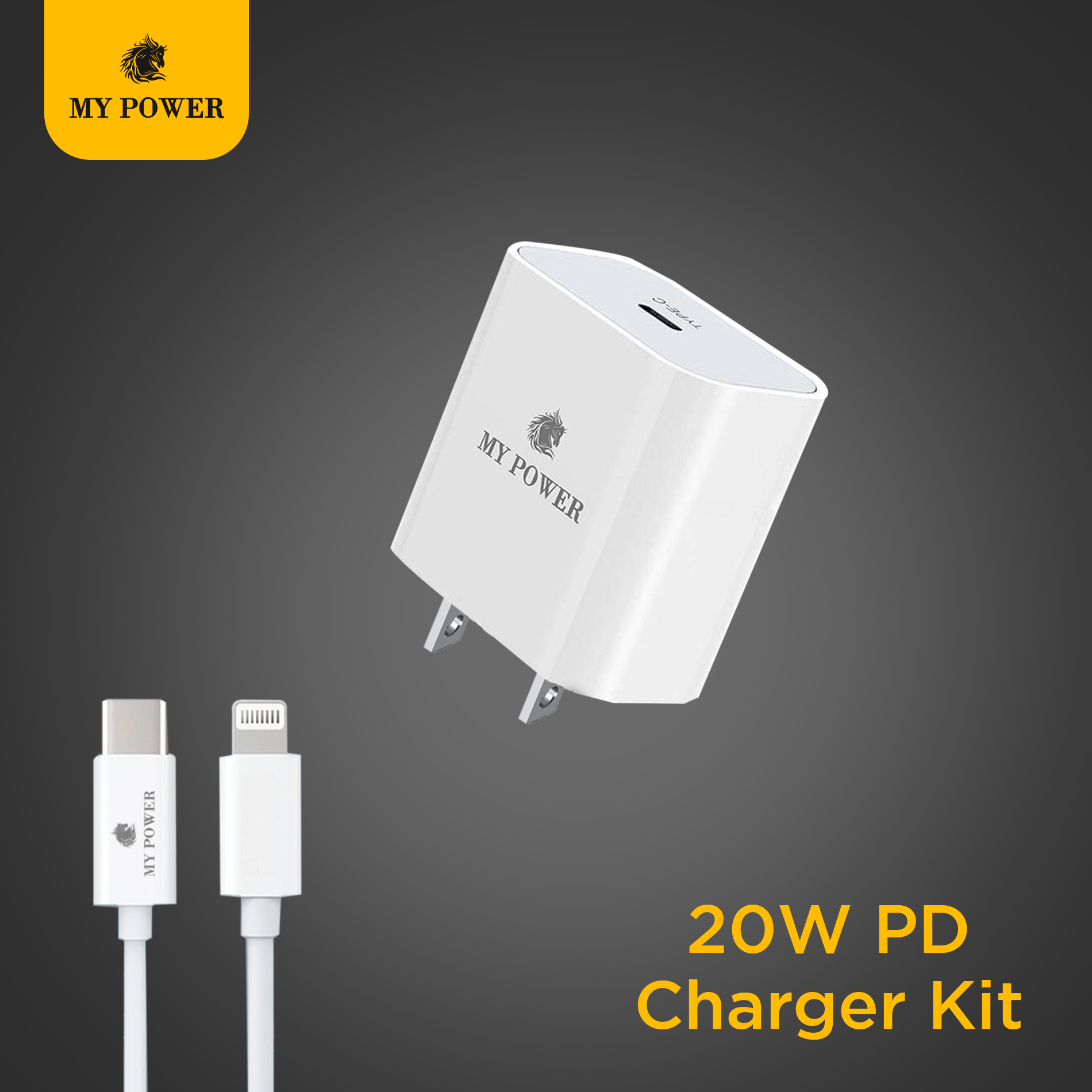 Charger 20w Pd Type C with Type C to Lightning Cable, MP-98pd - My Power
