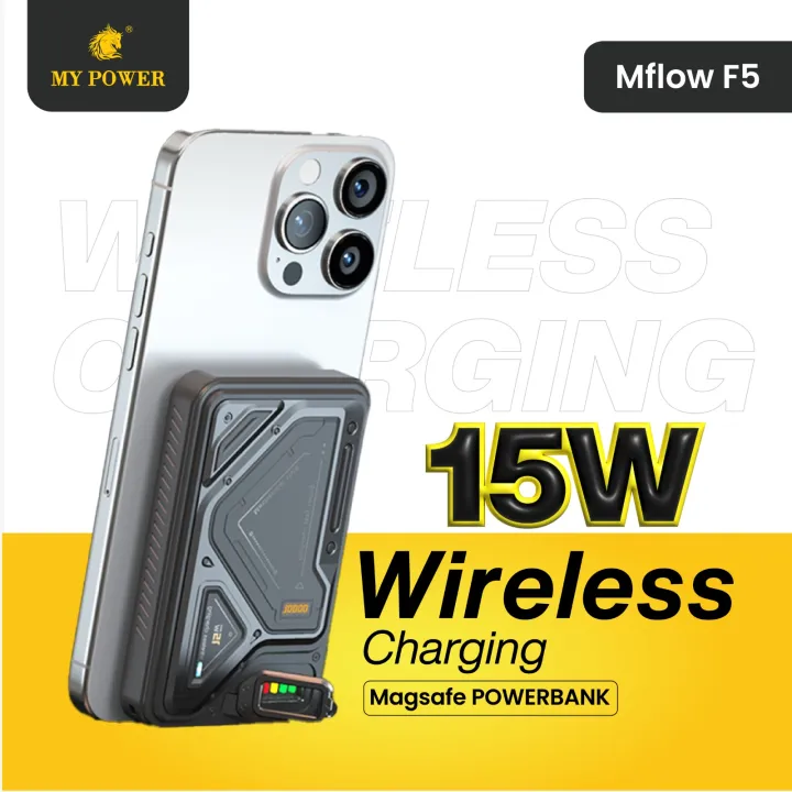 MY Power 10000mAh Powerbank | 15W Wireless Magsafe Powerbank |22.5W Type c Output | MFlow F5 ...