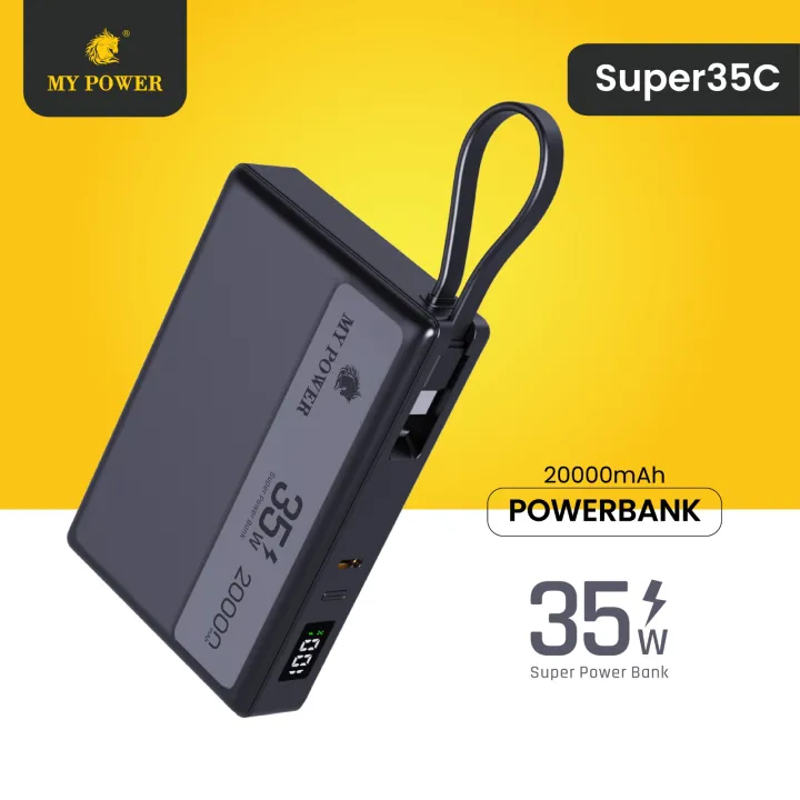 Mypower Power bank | 35watt | 20000mah | portable | Double port triple ...